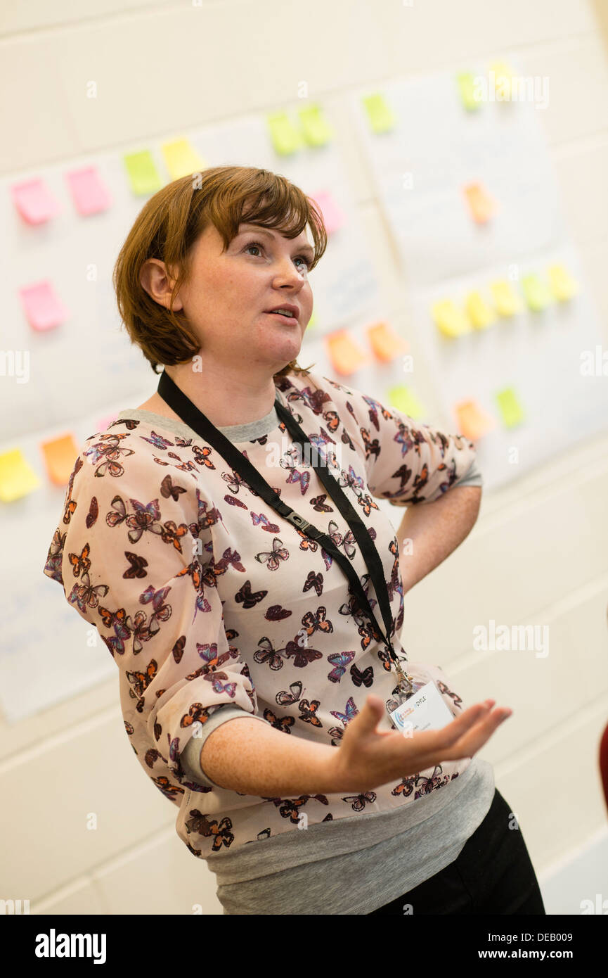 welsh language female author writer dramatist CARYL LEWIS Stock Photo ...