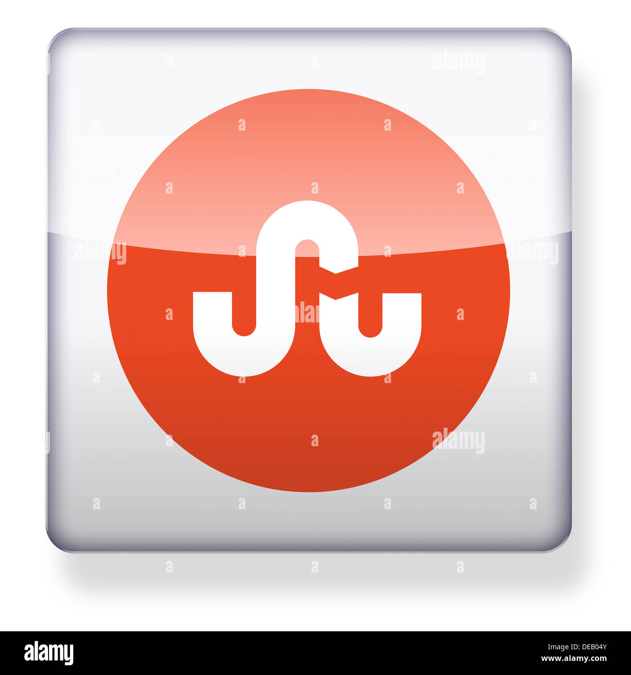 Stumbleupon logo as an app icon. Clipping path included Stock Photo - Alamy