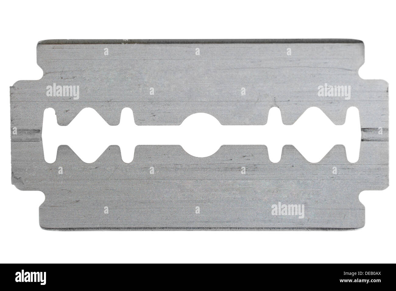 sharp steel blade razor on a white background Stock Photo - Alamy