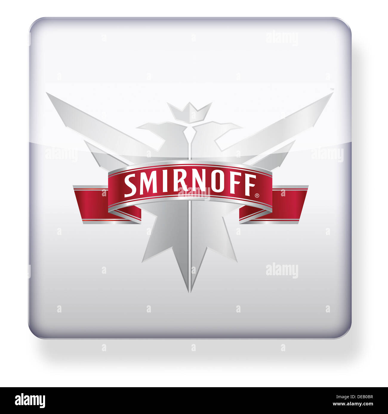 Smirnoff logo as an app icon. Clipping path included Stock Photo - Alamy