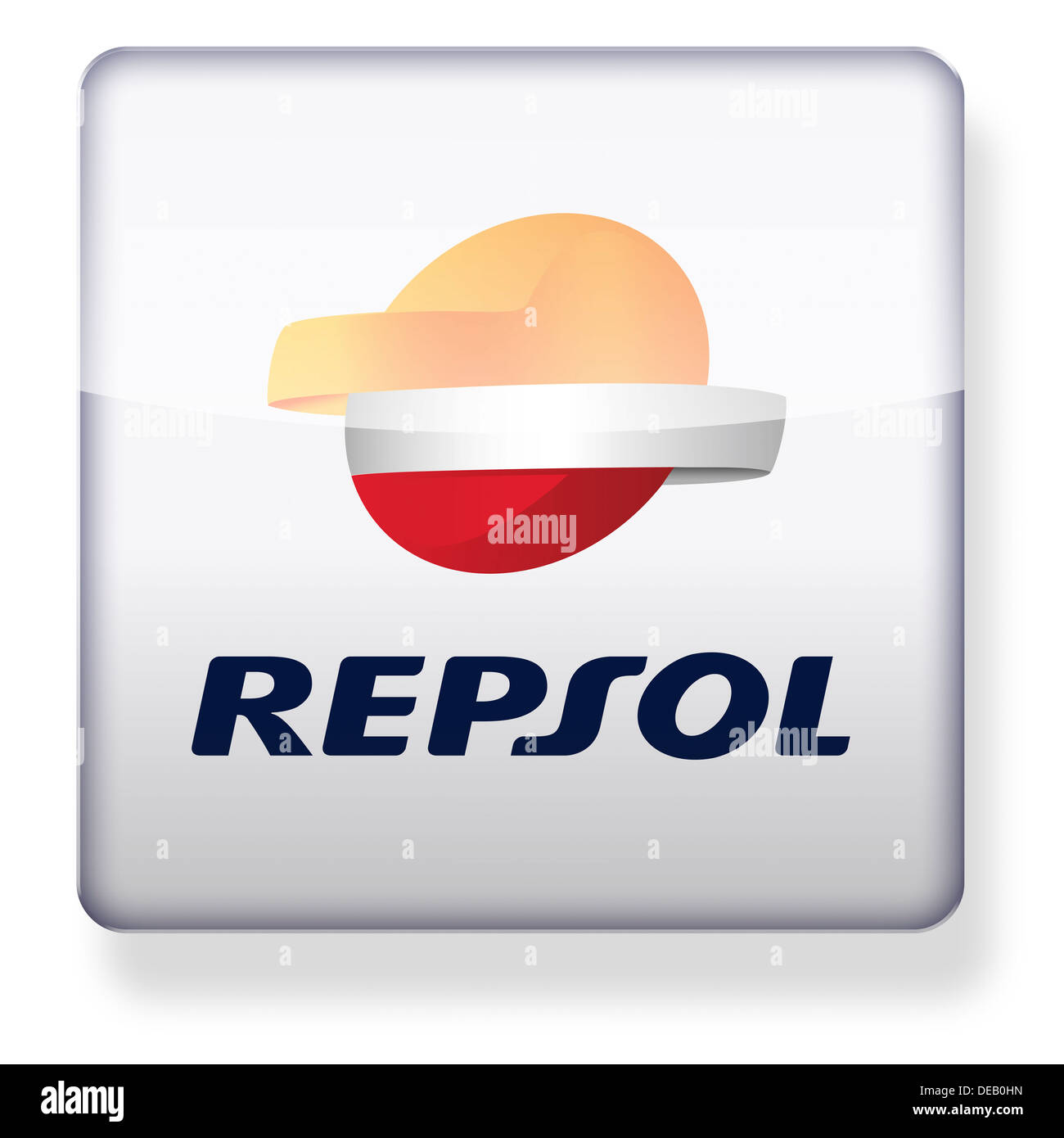 Repsol logo as an app icon. Clipping path included Stock Photo - Alamy