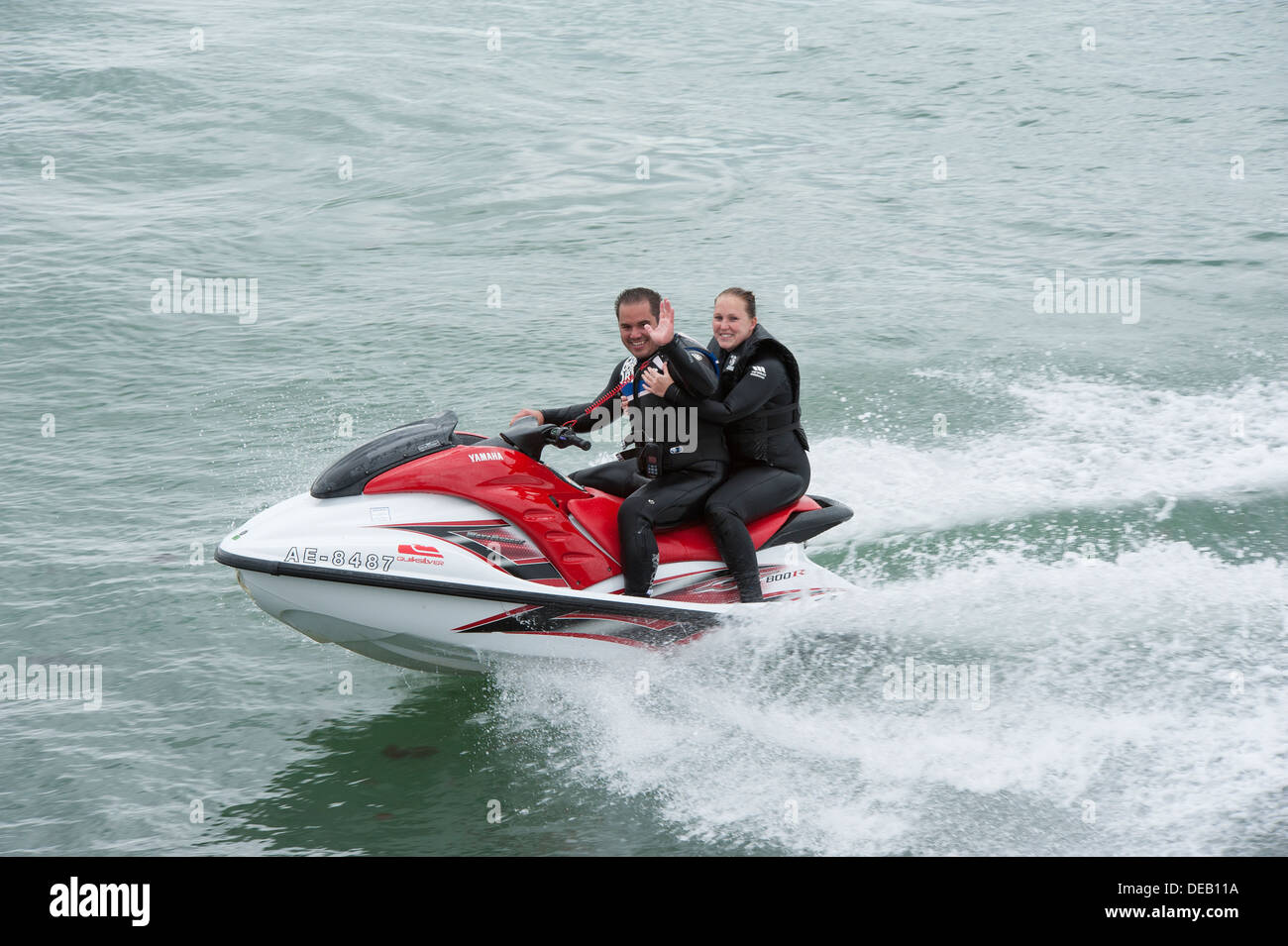 Couple jet ski hi-res stock photography and images - Alamy