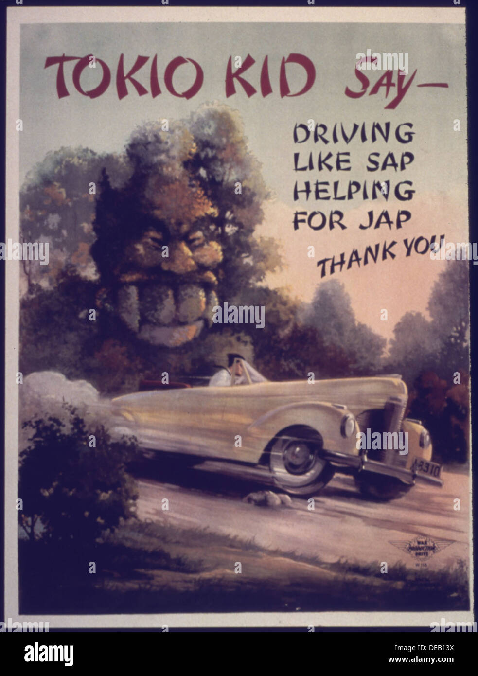 Tokio Kid Say Driving Like Sap Helping For Jap 533887 Stock Photo - Alamy