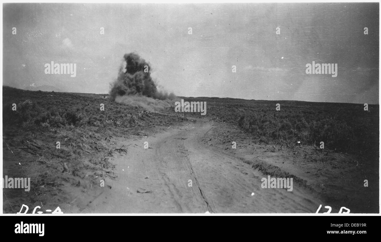 A drilling and blasting crew following a clearing crew’s work to ...