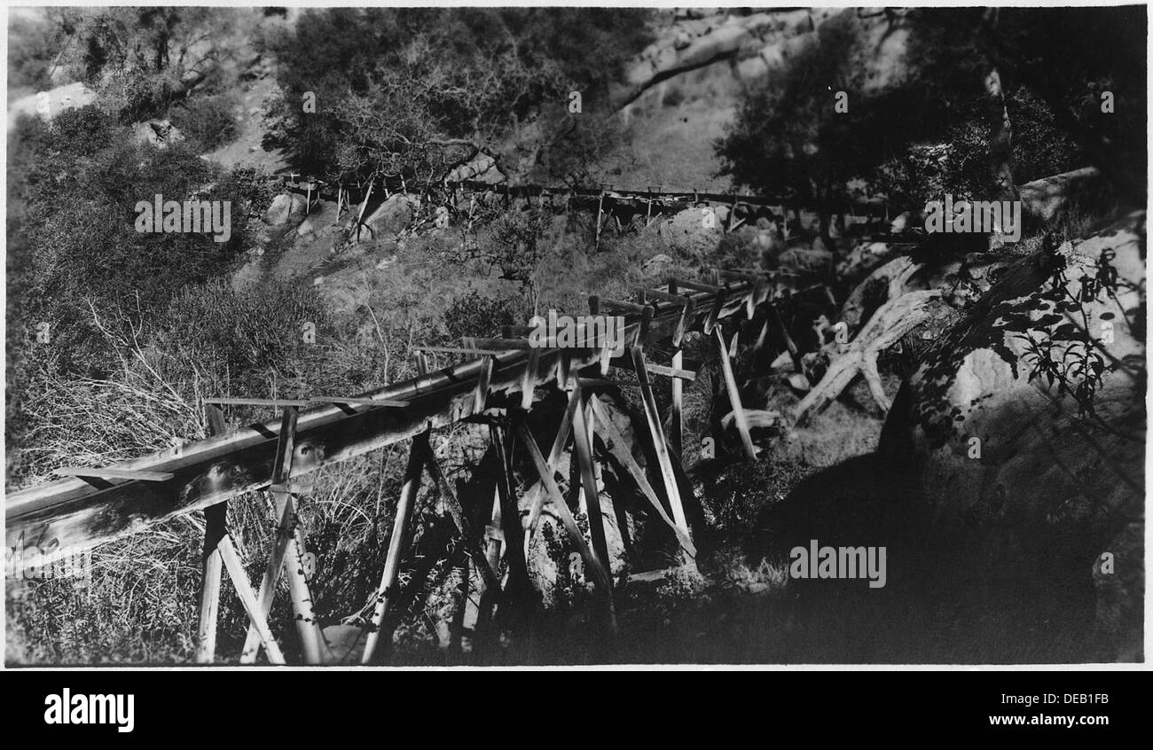 This image shows the aqueduct at Tule River Reservation in California ...