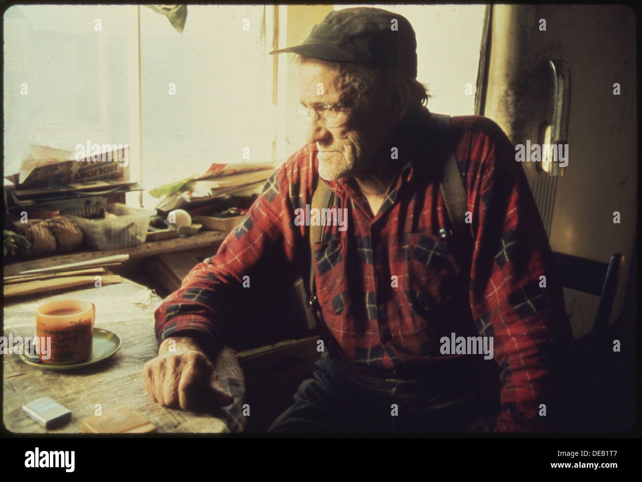 A 76-year-old man from East Randolph, Vermont, is seen finishing his ...