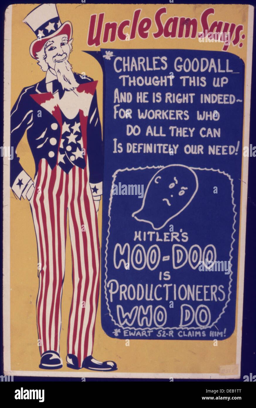 Uncle Sam Says, Charles Goodall Thought this up 534499 Stock Photo - Alamy