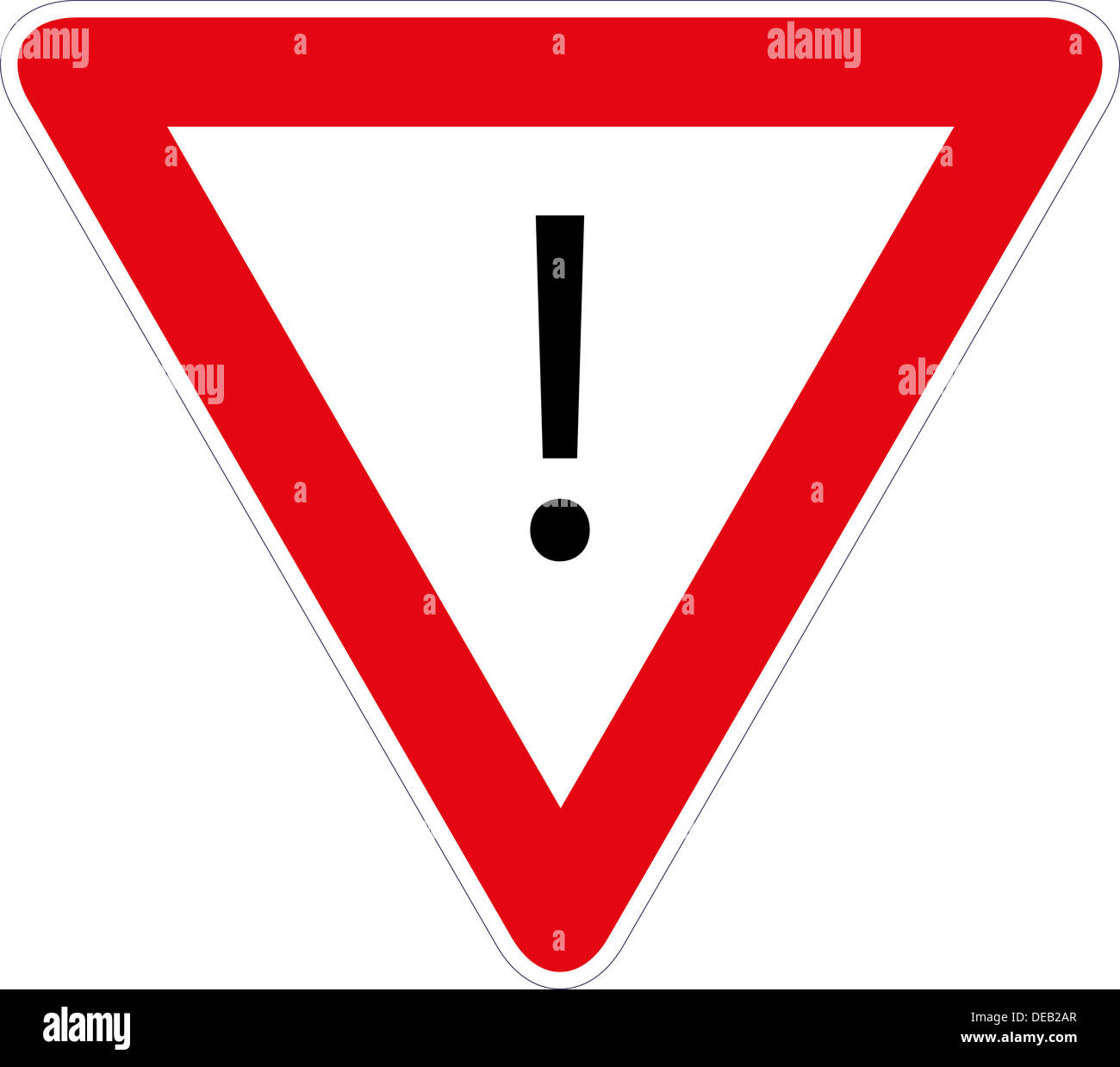 Advisory triangular road sign hi-res stock photography and images - Alamy
