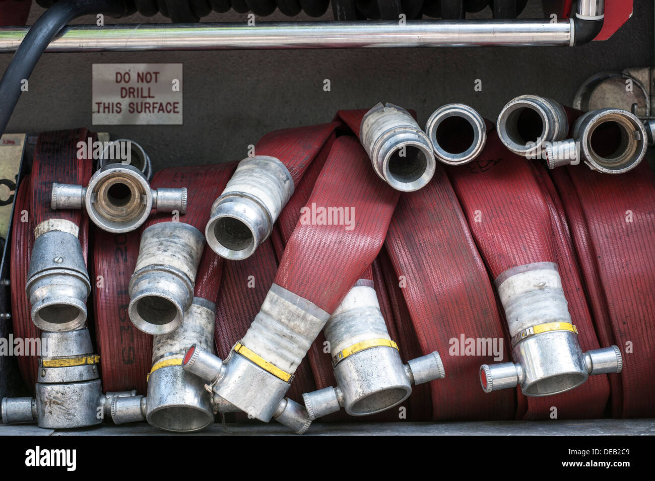 fire brigade hose pipes Stock Photo - Alamy