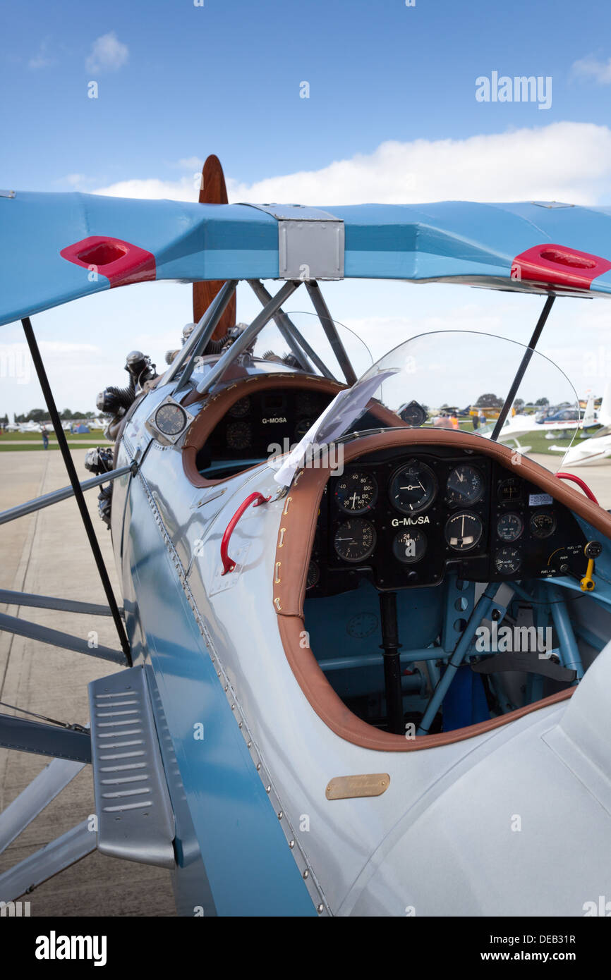 A view of the cockpit of a classic Morane Saulnier at the Light ...