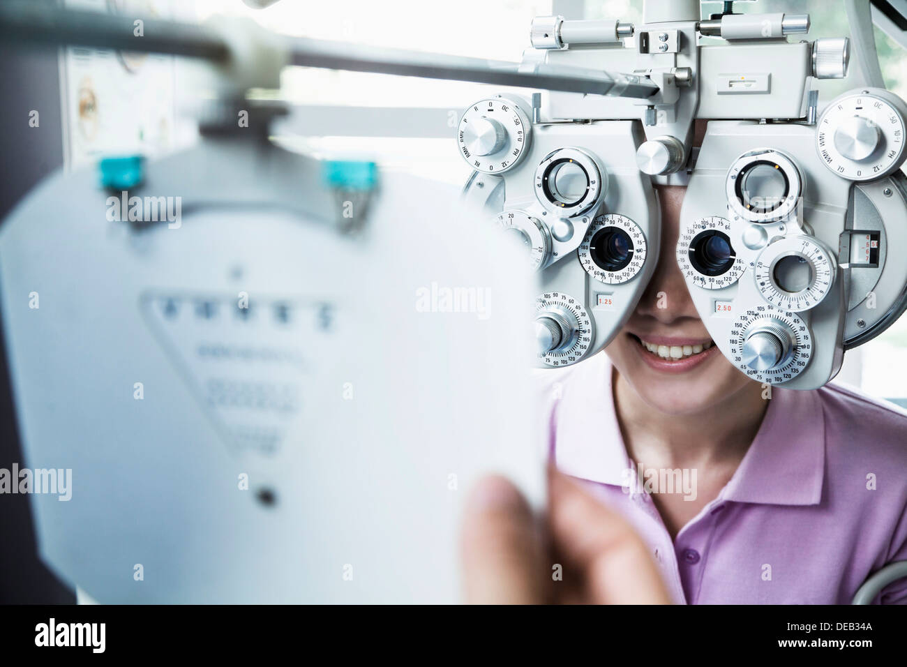 Close up young patient eye hi-res stock photography and images - Alamy
