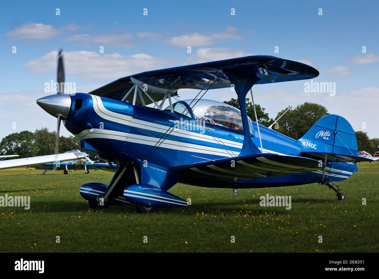 A Pitts biplane at the Light Aircraft Association rally at Sywell Stock ...