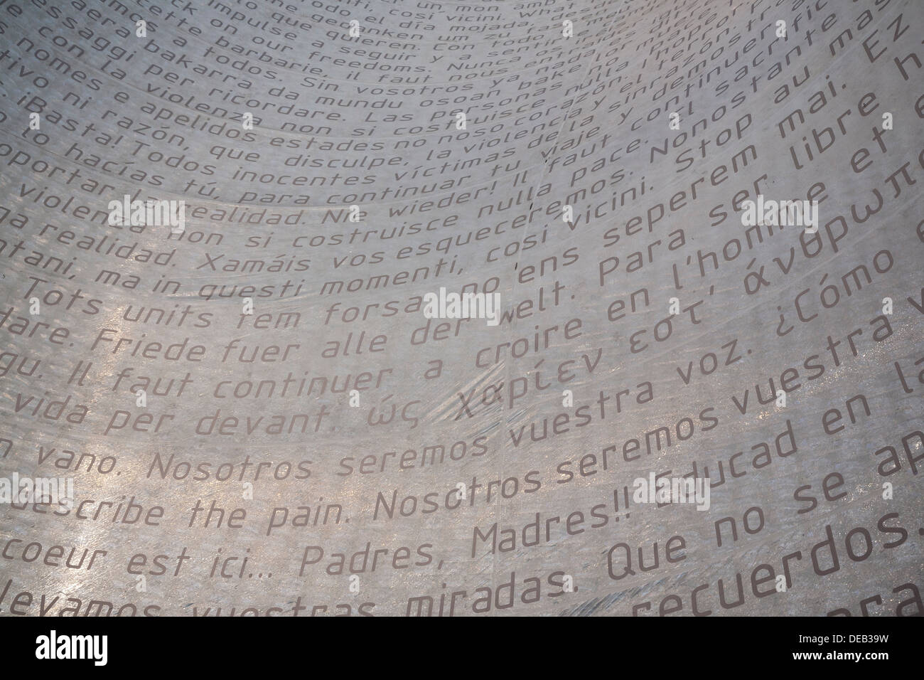 Cylinder of messages inside the Atocha Station Memorial- Puerta de ...