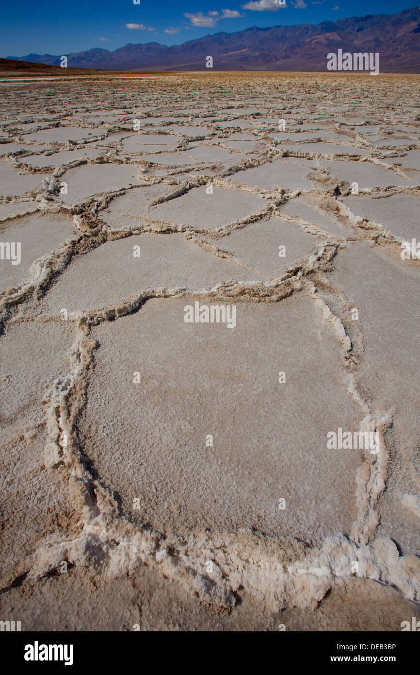 Badwater Basin Death Valley salt formations in California National Park ...