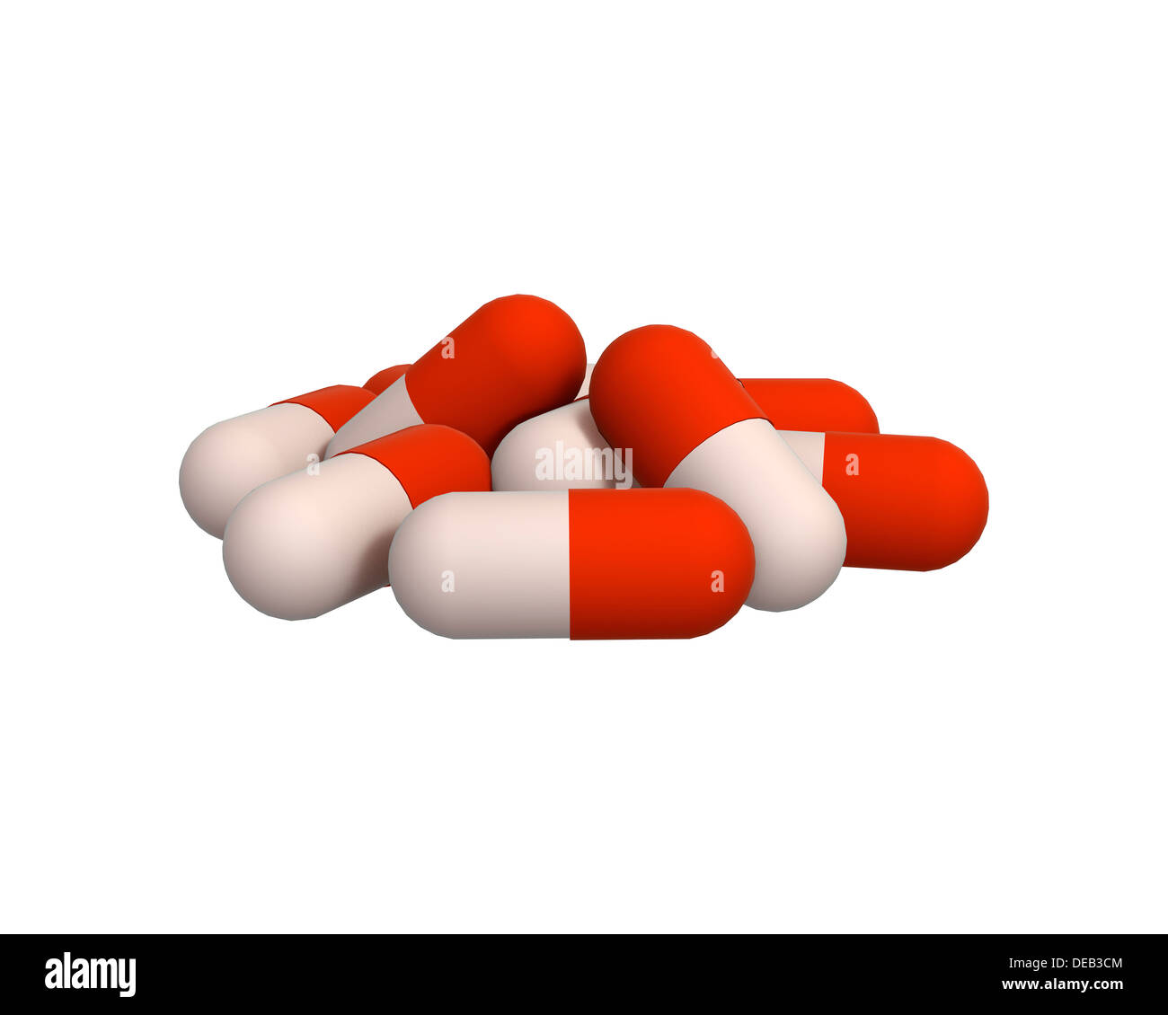 3D digital render of medical pills isolated on white background Stock ...