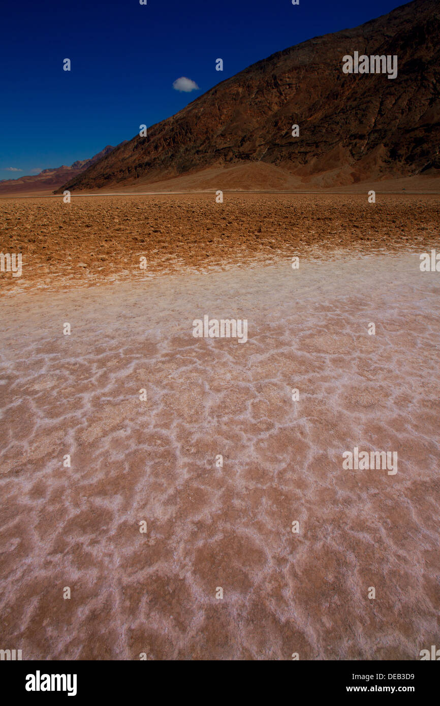 Badwater Basin Death Valley salt formations in California National Park ...