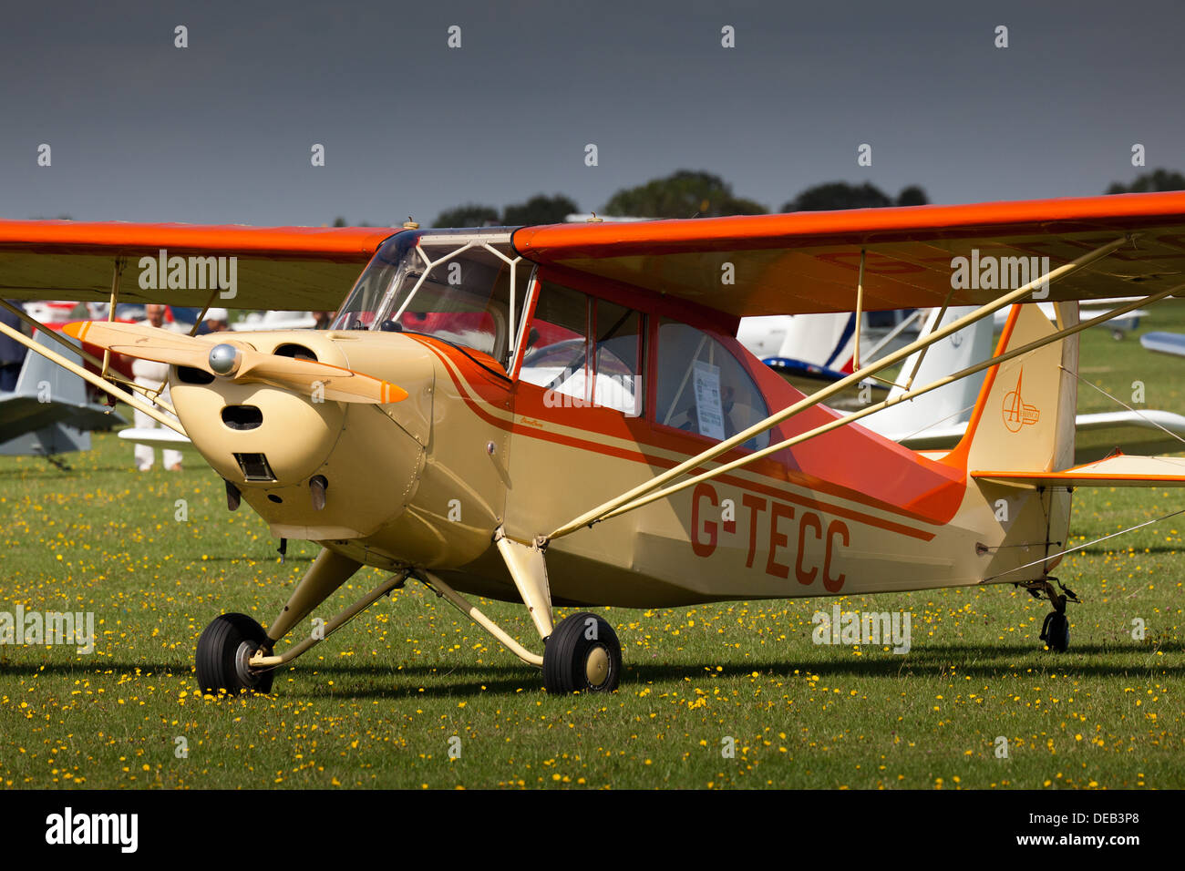 A classic planeat the Light Aircraft Association rally at Sywell Stock ...