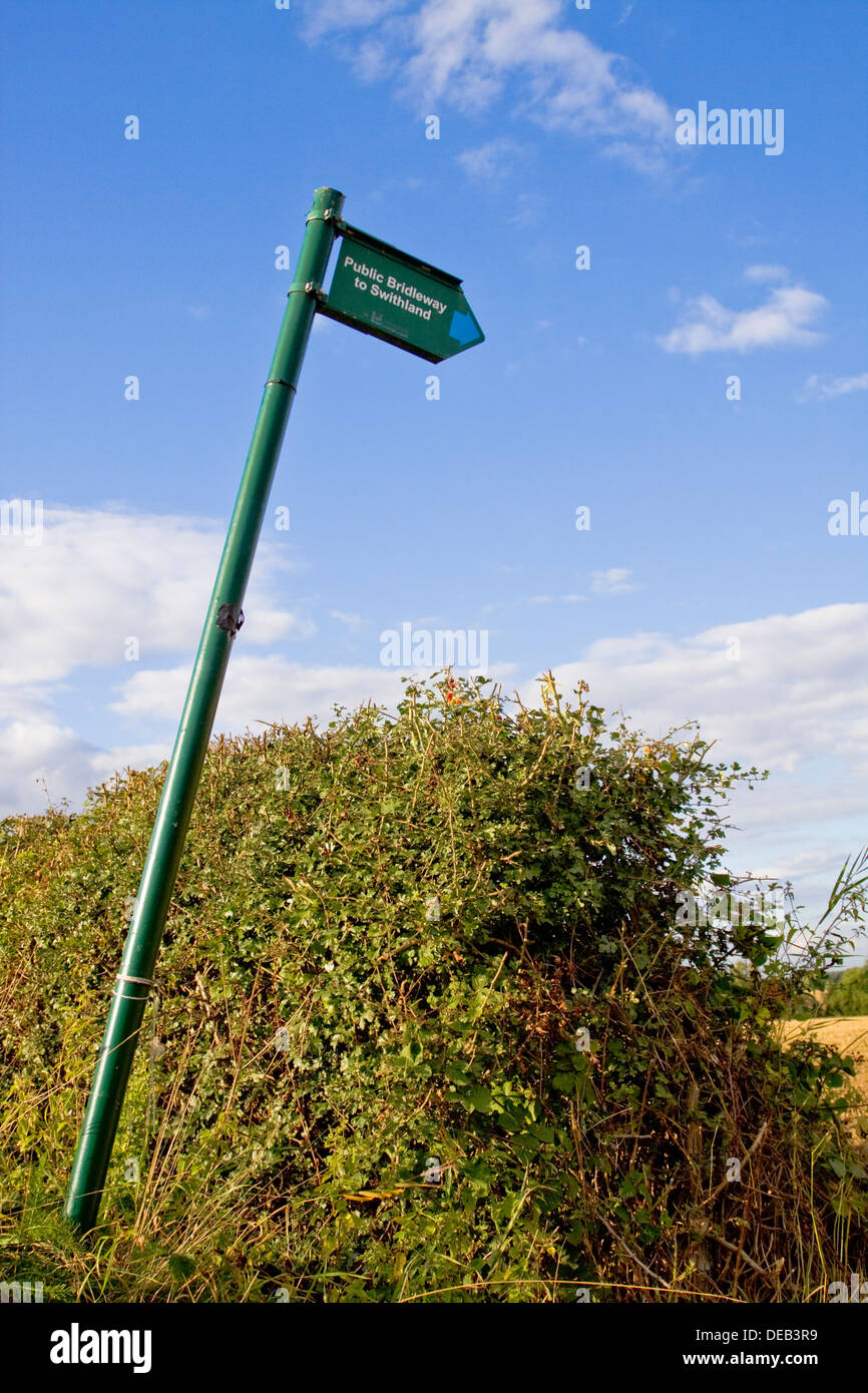 Blue bridleway sign hi-res stock photography and images - Alamy