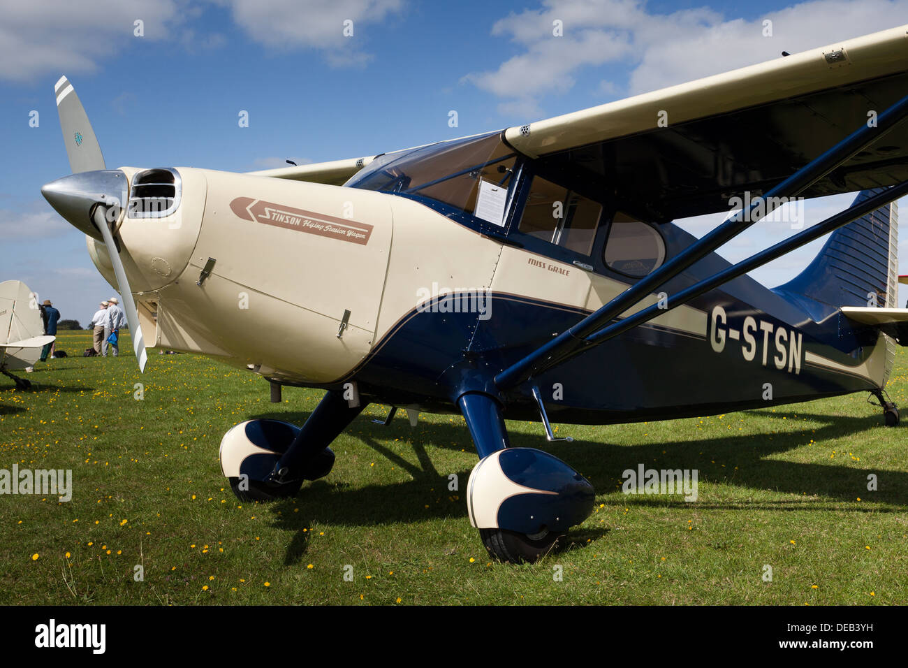 A classic Stinson at the Light Aircraft Association rally at Sywell ...