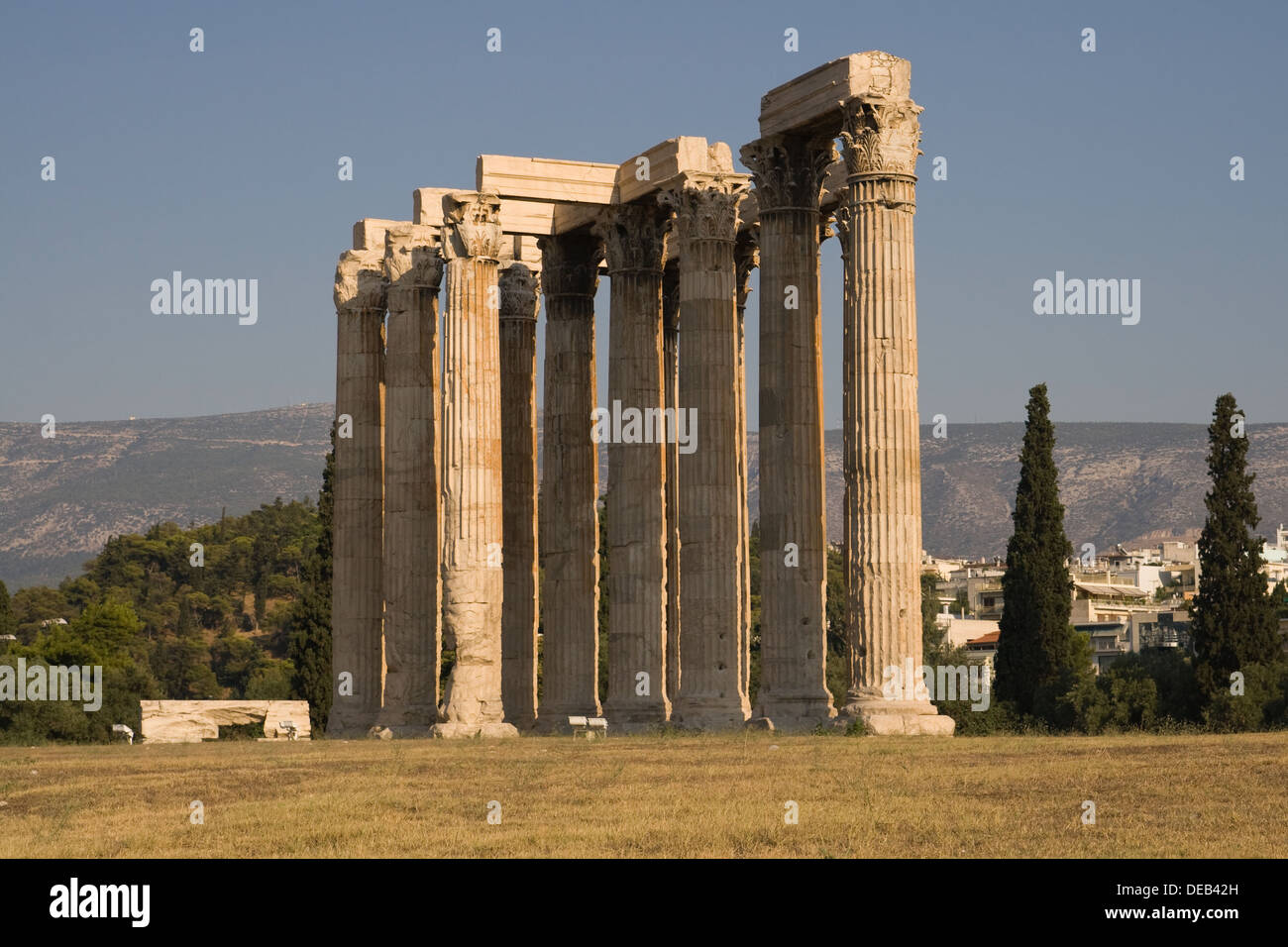 Temple of Olympian Zeus, also known as the Olympieion, Athens, Greece ...