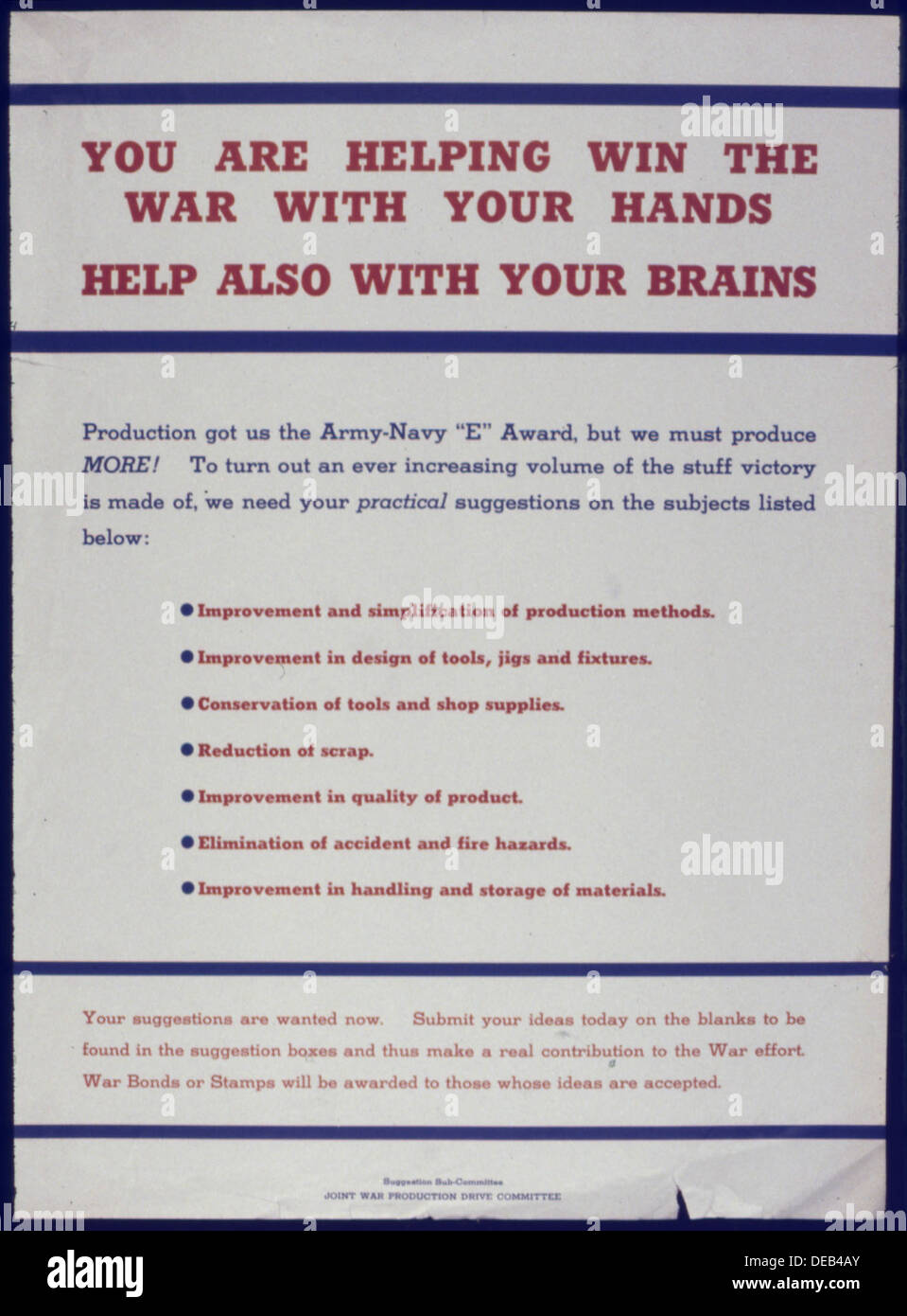 A World War II propaganda poster urging Americans to contribute to the ...