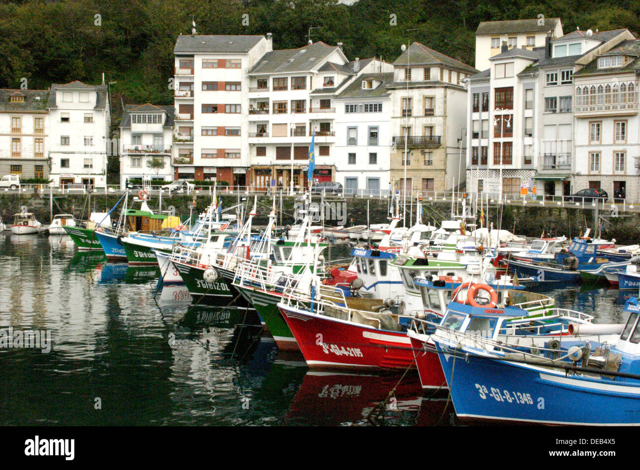 Fishing Boats Luarca Spain Stock Photo - Alamy