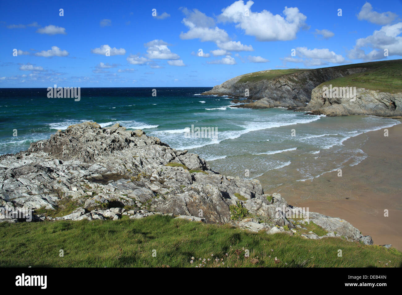 Porth Joke (Polly Joke) near Newquay, North Cornwall, England, UK Stock ...