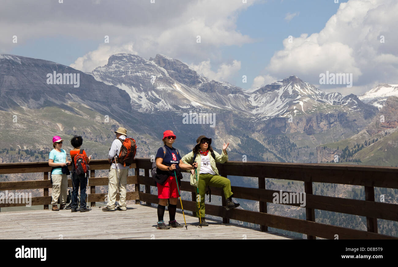 Viewing platform, Dolomites Alps Italy Stock Photo - Alamy