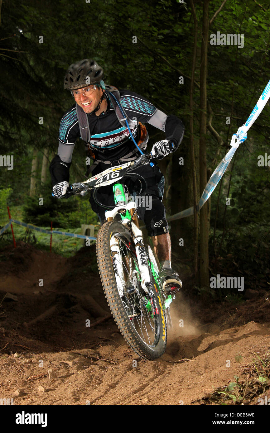 Enduro mountain bike rider at Eastridge UK Stock Photo - Alamy