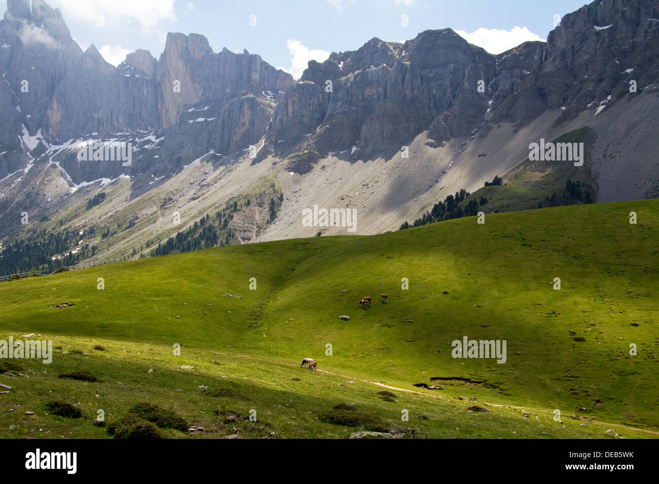 Hiking in the Dolomites Alps Italy Stock Photo - Alamy