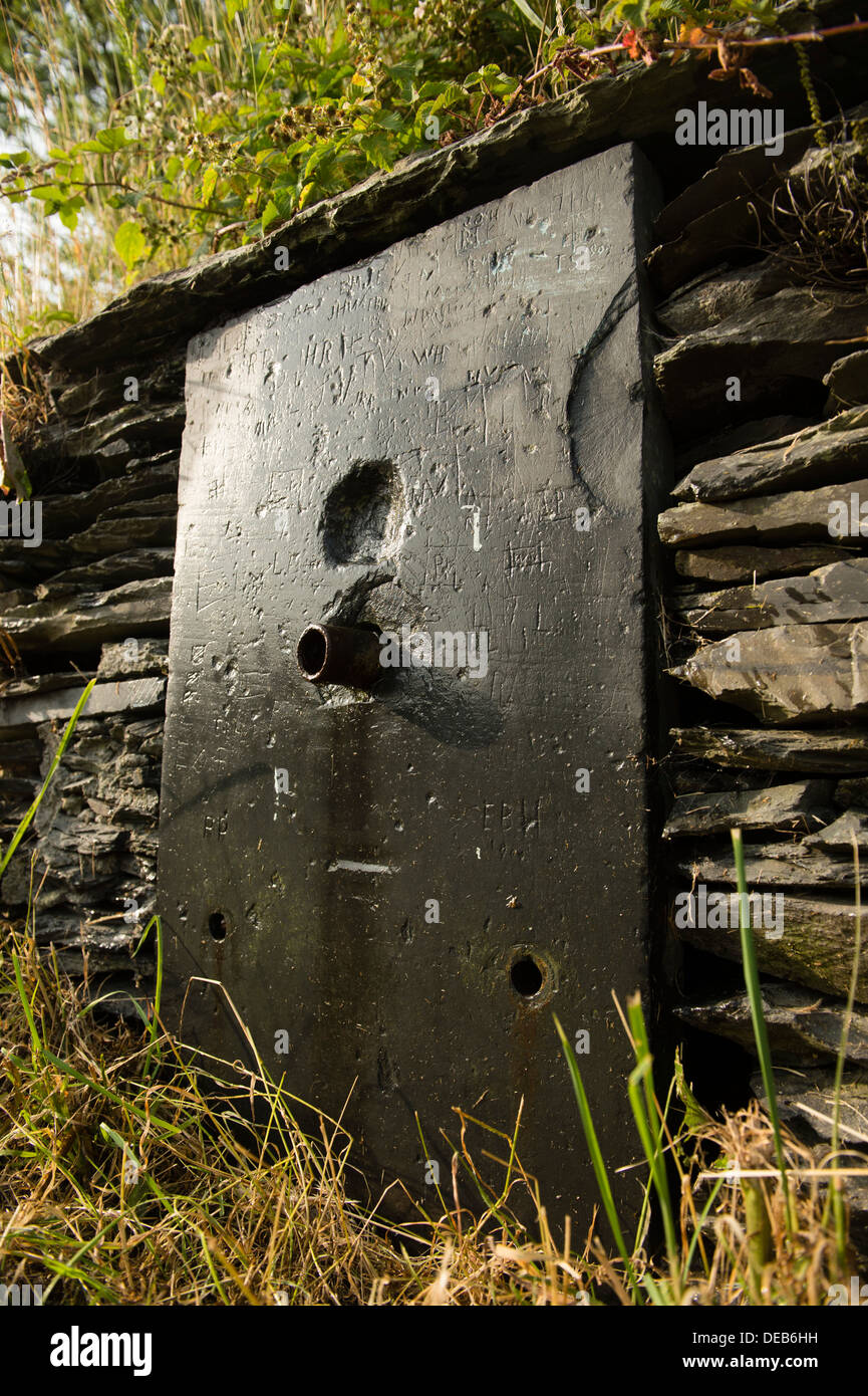 An old town Well, Machynlleth powys wales uk Stock Photo - Alamy