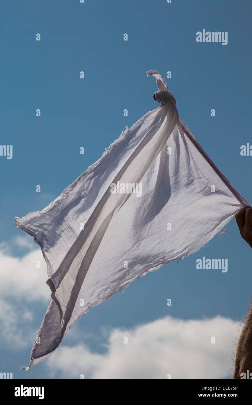 White flag waving surrender hi-res stock photography and images - Alamy