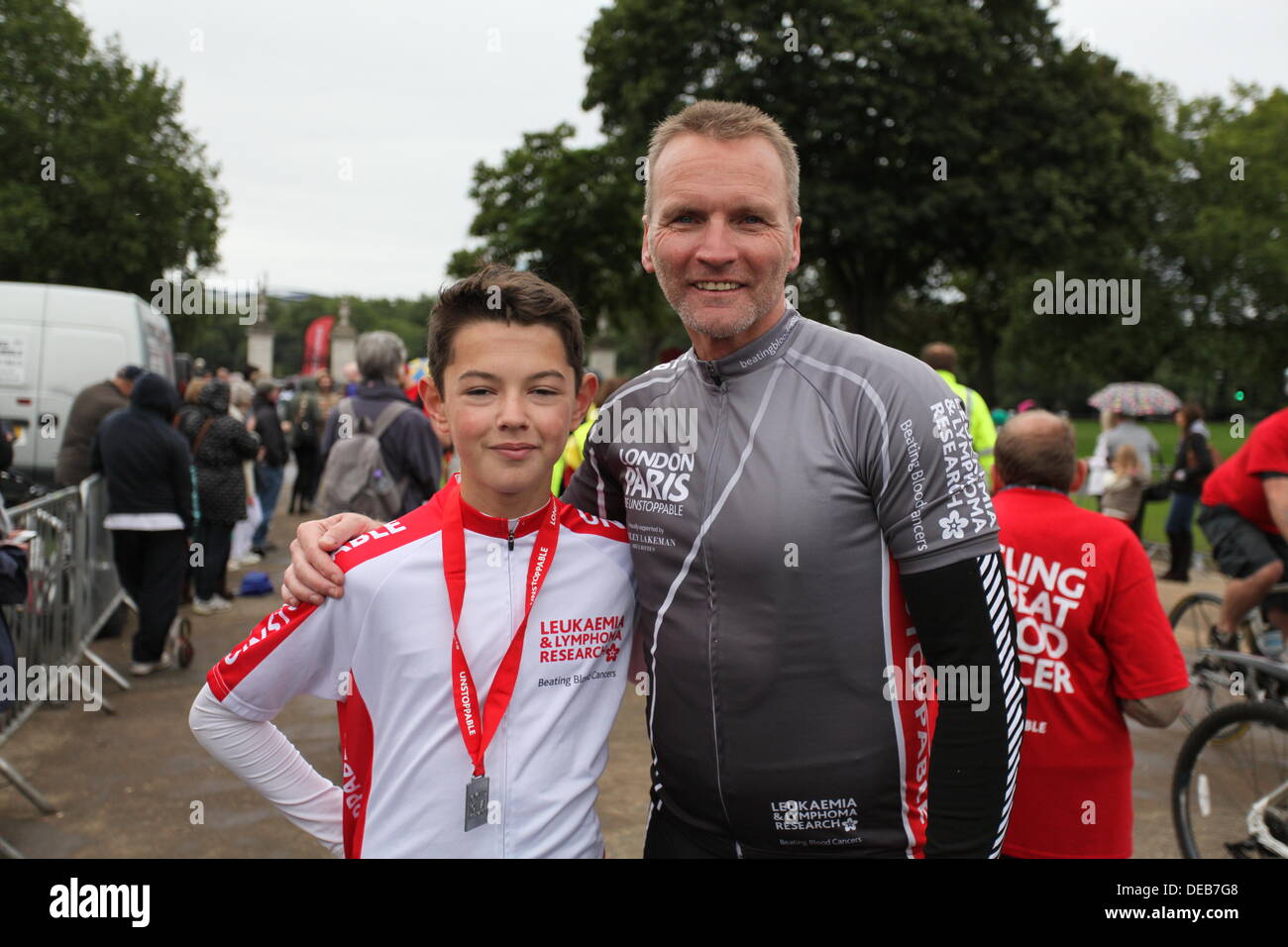 15th September 2013. London Bikeathon, London, UK. Ex-footballer, Geoff ...