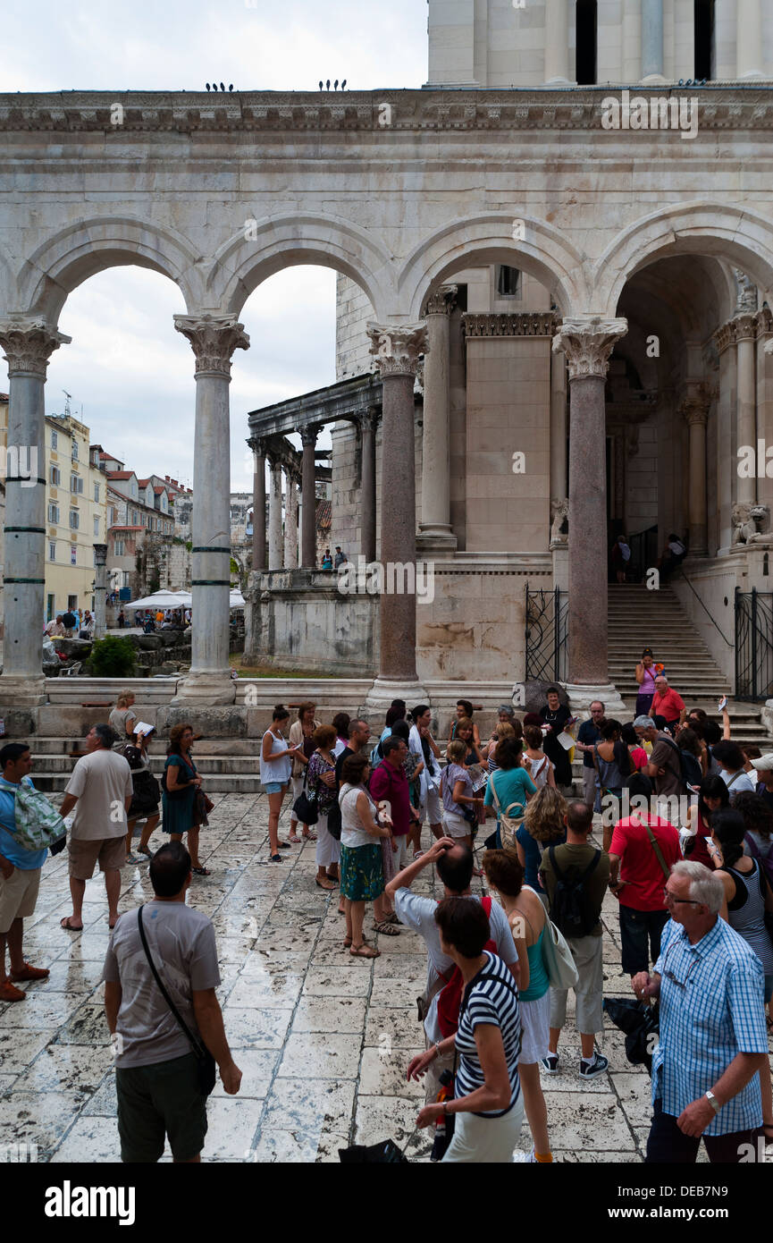 The Peristyle, Split, region of Dalmatia, Croatia, Europe Stock Photo ...