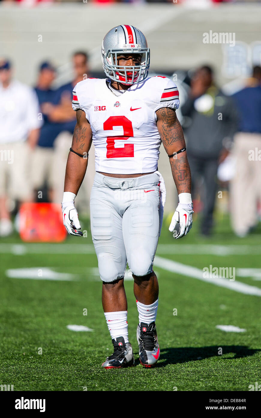 Berkeley, CA, USA. 14th Sept, 2013. Ohio State Buckeyes running back ...