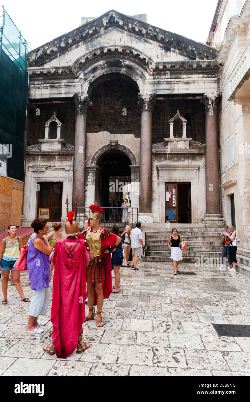 'Centurions' at the Peristyle, Split, region of Dalmatia, Croatia ...
