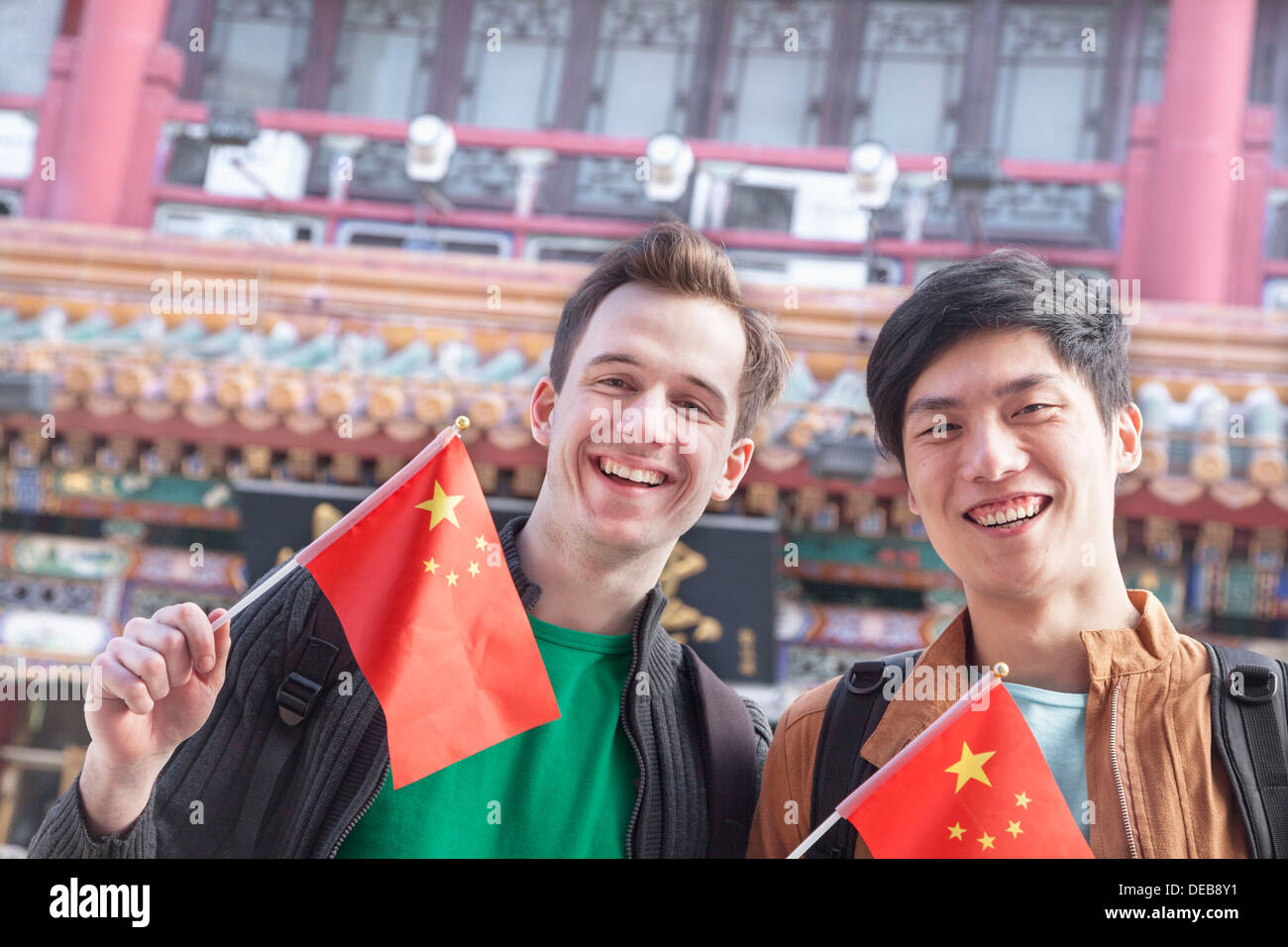 Two young men sightseeing hi-res stock photography and images - Alamy