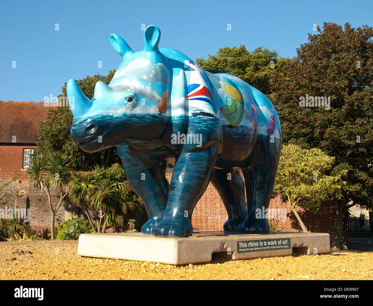 Rhinoceros sculpture Southampton Hampshire England UK part of the ...