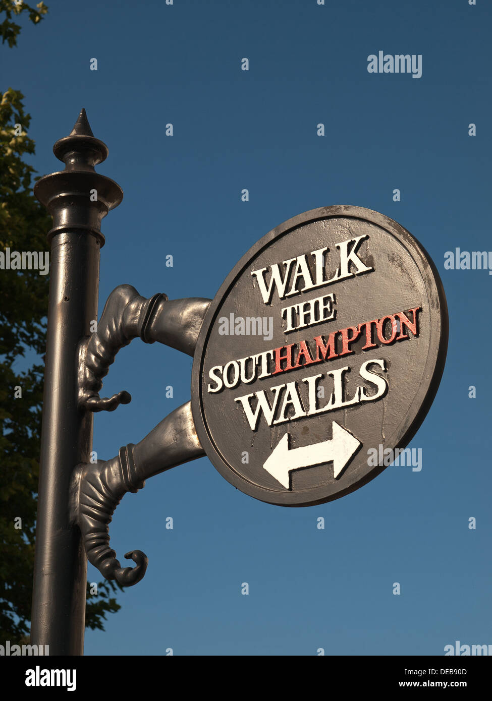 Sign in the city of Southampton Hampshire England UK to Walk the ...