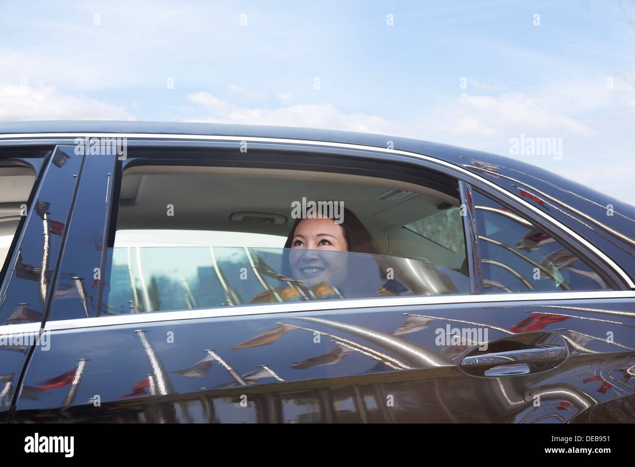 View through car back window hi-res stock photography and images - Alamy