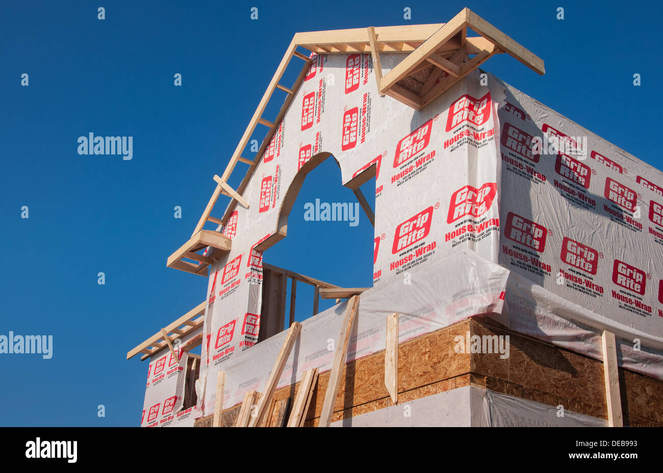SUBURBAN DETROIT HOUSING CONSTRUCTION- SUMMER 2013 Outer rough frame of ...