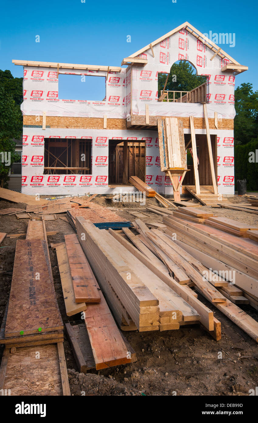SUBURBAN DETROIT HOUSING CONSTRUCTION- SUMMER 2013 Outer rough frame of ...