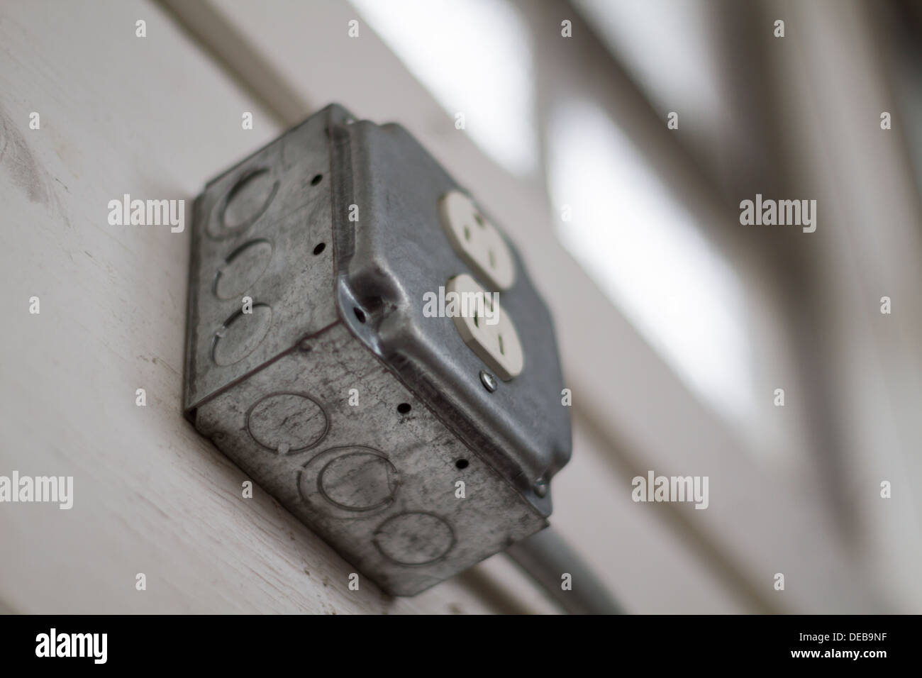 Electrical outlet (American three-prong style Stock Photo - Alamy