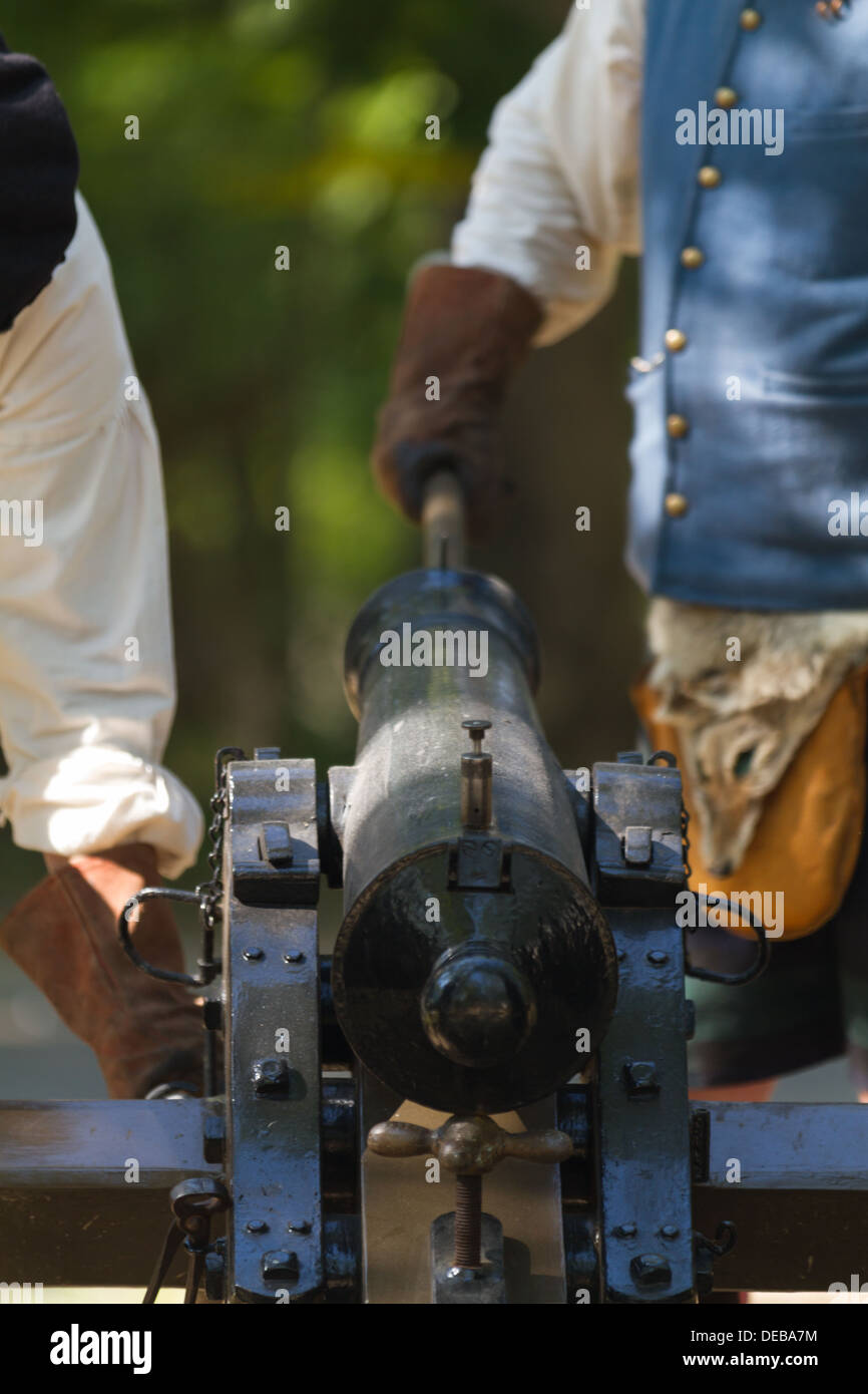 Civil War reenactors prepare a functional, 19th century mountain ...