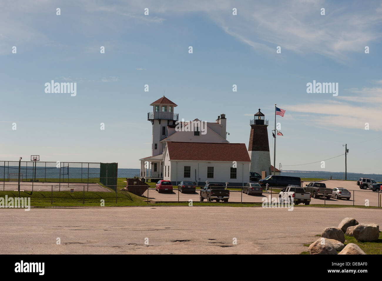 Point Judith Lighthouse Rhode Island, a historic place Stock Photo - Alamy