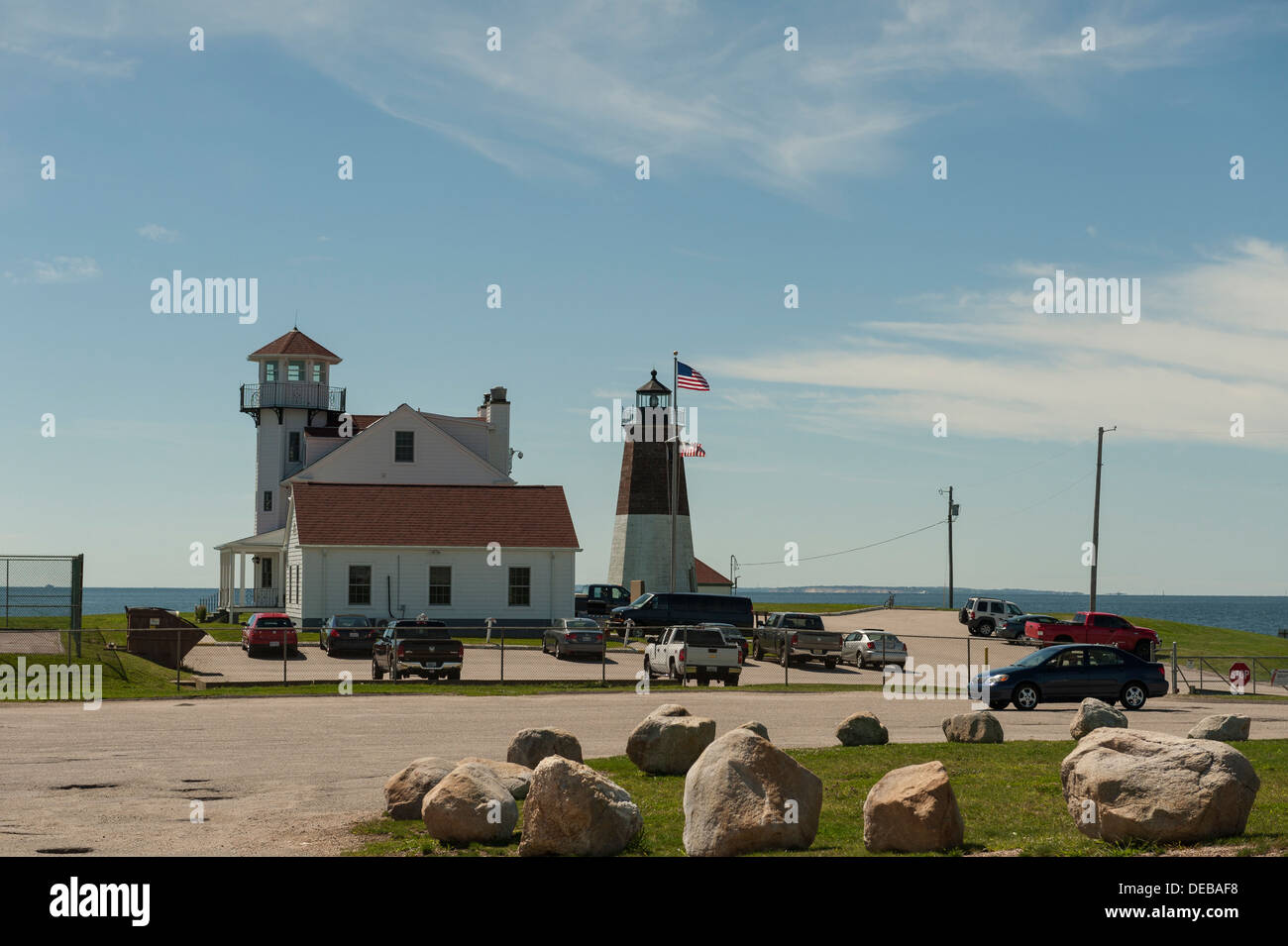 Point Judith Lighthouse Rhode Island, a historic place Stock Photo - Alamy