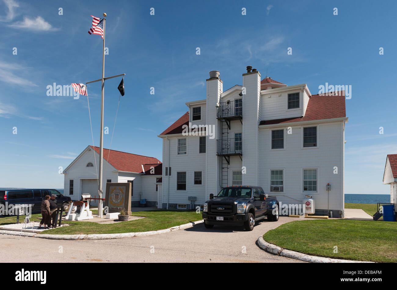 Point Judith Lighthouse Rhode Island, a historic place Stock Photo - Alamy