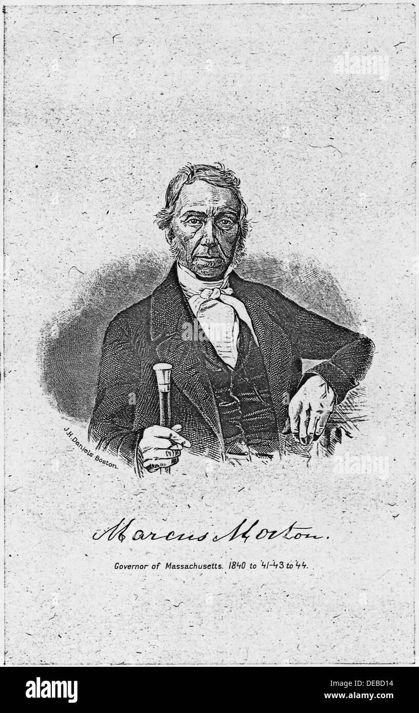 A historical photograph of Marcus Morton, reflecting a moment from the ...