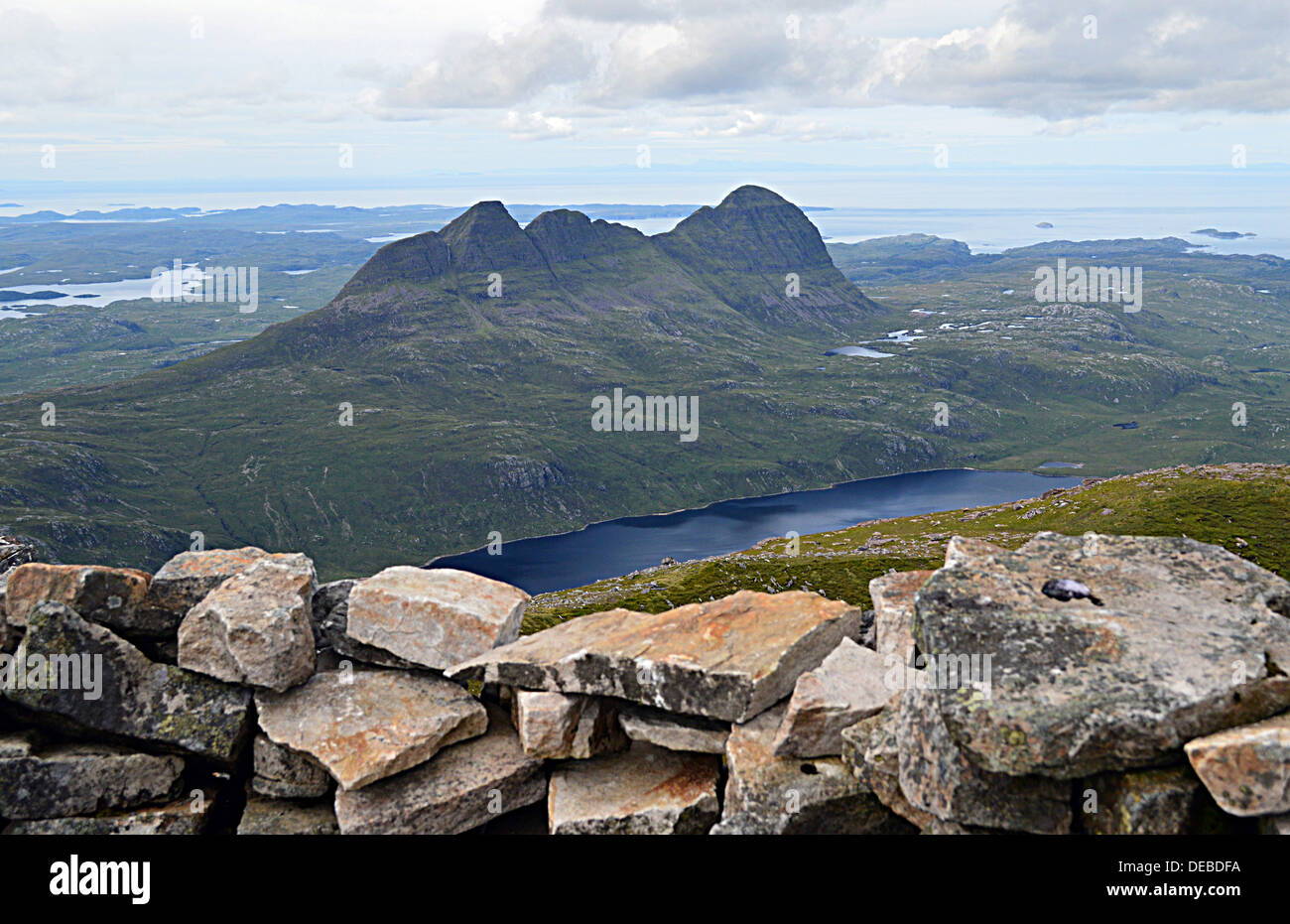 The Scottish Mountain Sulivan (a Graham) and Loch na Gainimh seen from ...