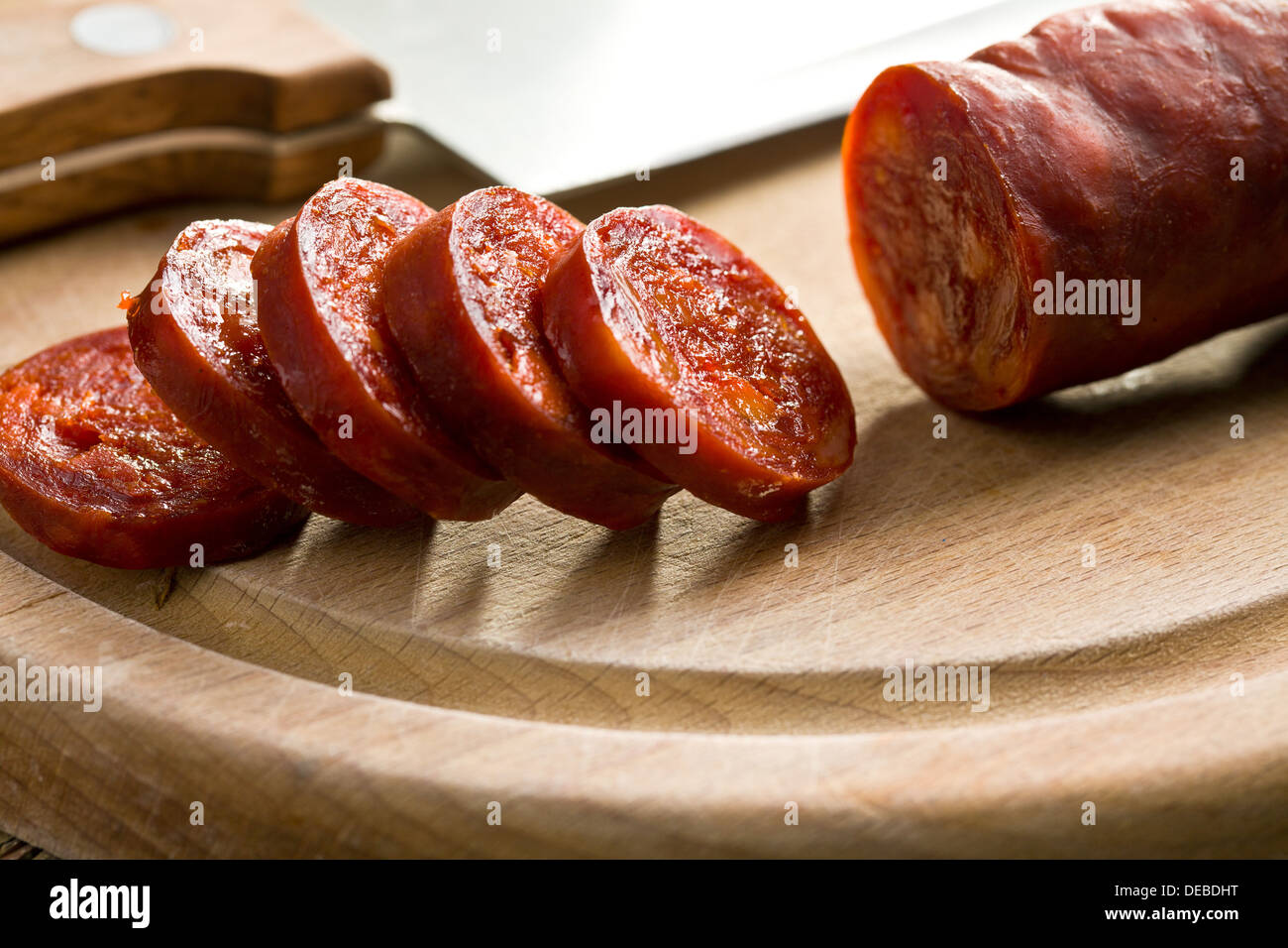 Chorizo sausage spicy meat pork hi-res stock photography and images - Alamy